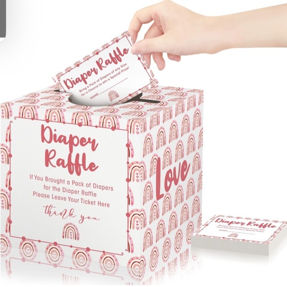 Party Supplies | Newbohotheme Diaper Raffle Game With Box Funny Diaper ...